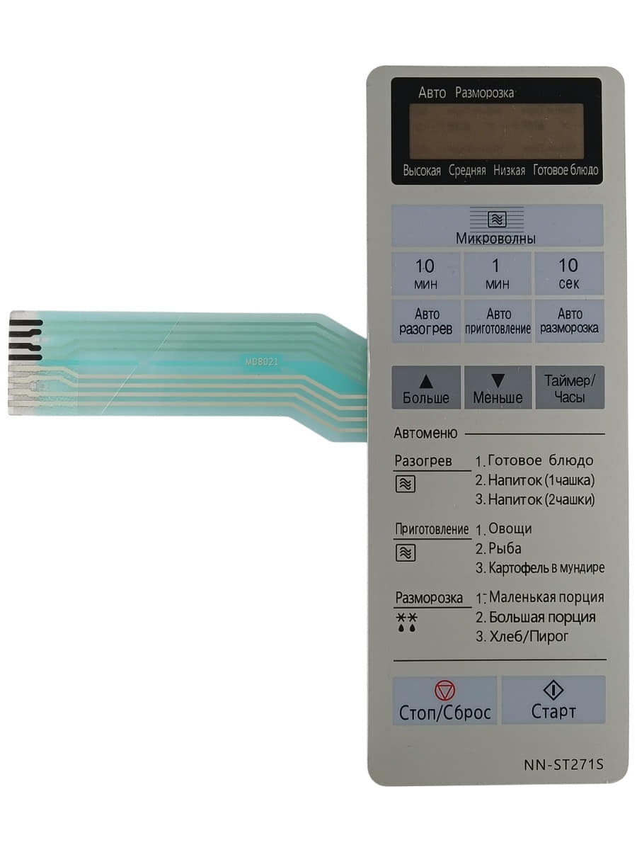 Panasonic A630Y40L0SZP MD8021 Сенсорная панель на русском для СВЧ (микроволновой печи) NN-ST271S ZPE