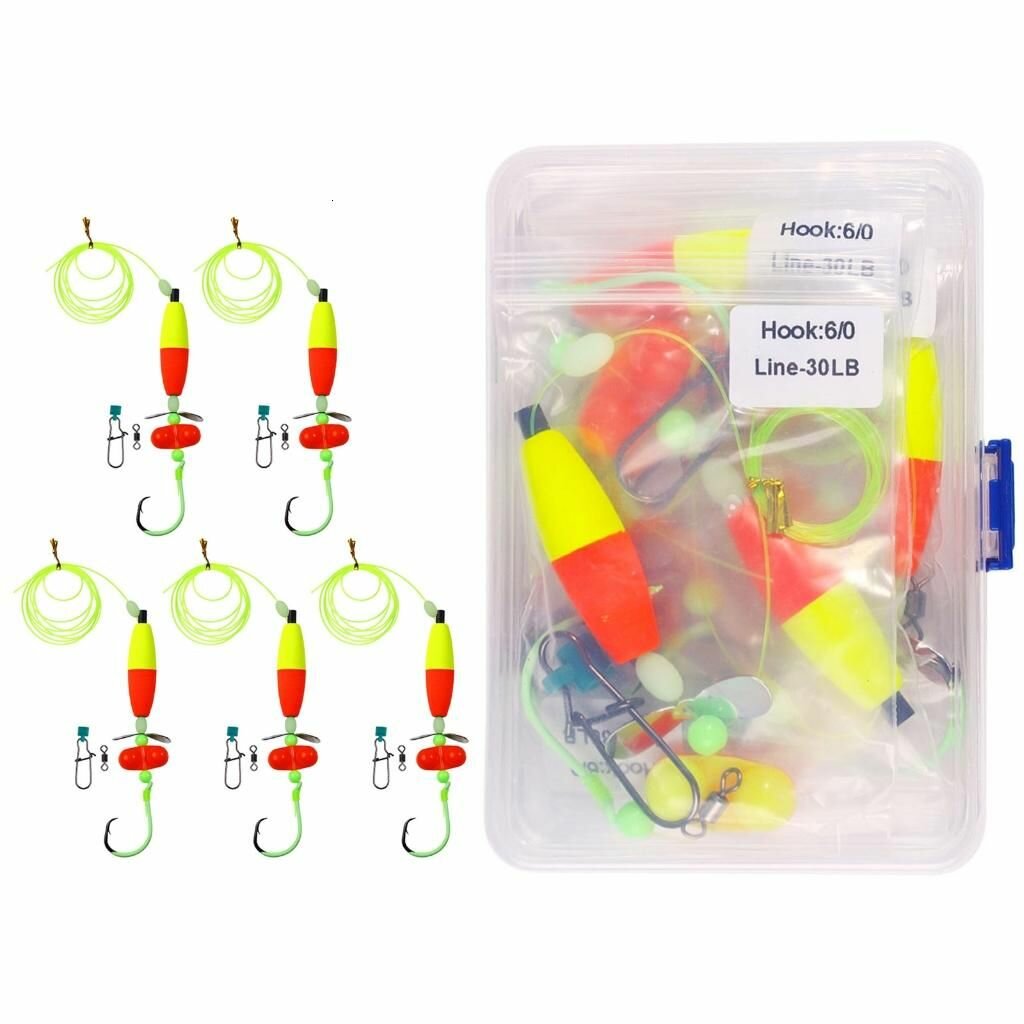 Оснастка для ловли сома, Красный, желтый - No. 6