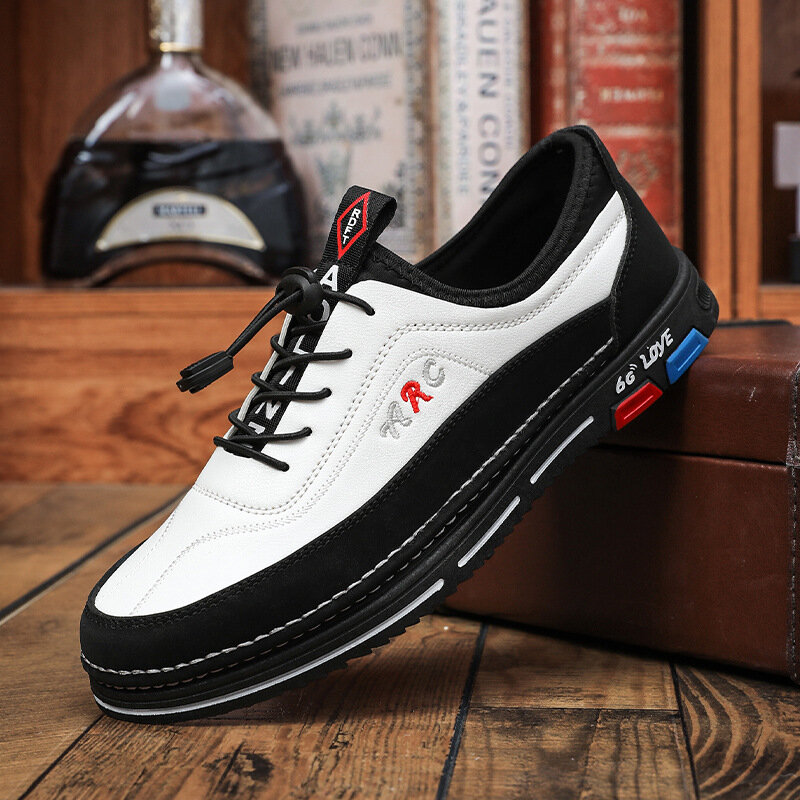 Мужская обувь больших размеров, повседневная кожаная обувь для поездок на работу, деловая повседневная мужская обувь, всесезонная дышащая обувь, размеры 39-48