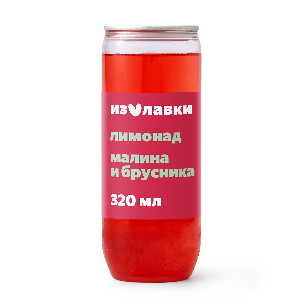 Лимонад Из Лавки "Малина-Брусника", с соком, 0,32 л, пластиковый стакан