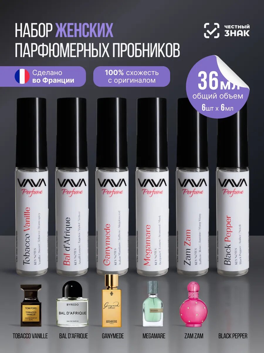 Духи женские набор пробников 36 мл.