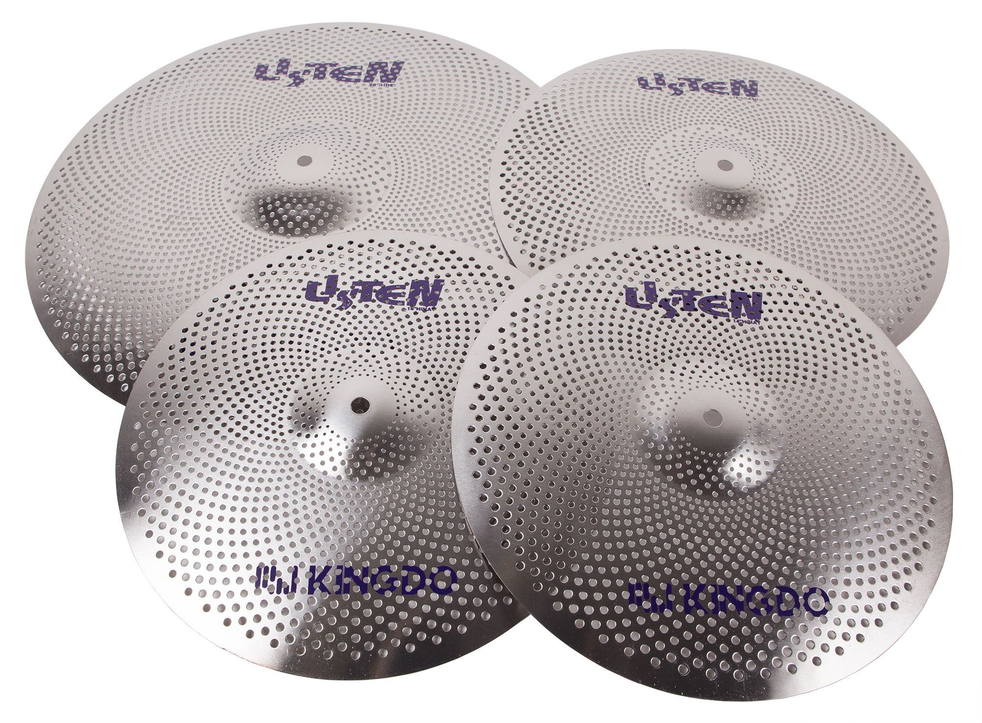 KINGDO LOW VOLUME SET 14"+16"+18"+20" SILVER - комплект тарелок, специальный сплав, medium, звучание тихое
