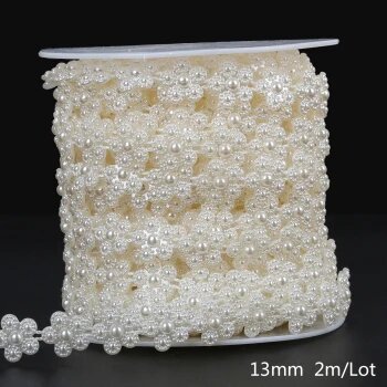 Хлопковая нить с имитацией жемчуга Hua Ming Ce Белый, 13mm