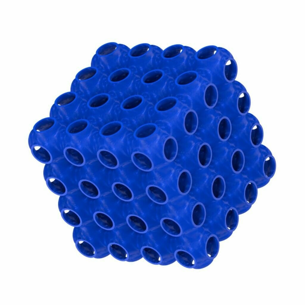 Домик Для Укрытия Аквариумных Рыбок и Креветок - Синий Квадрат