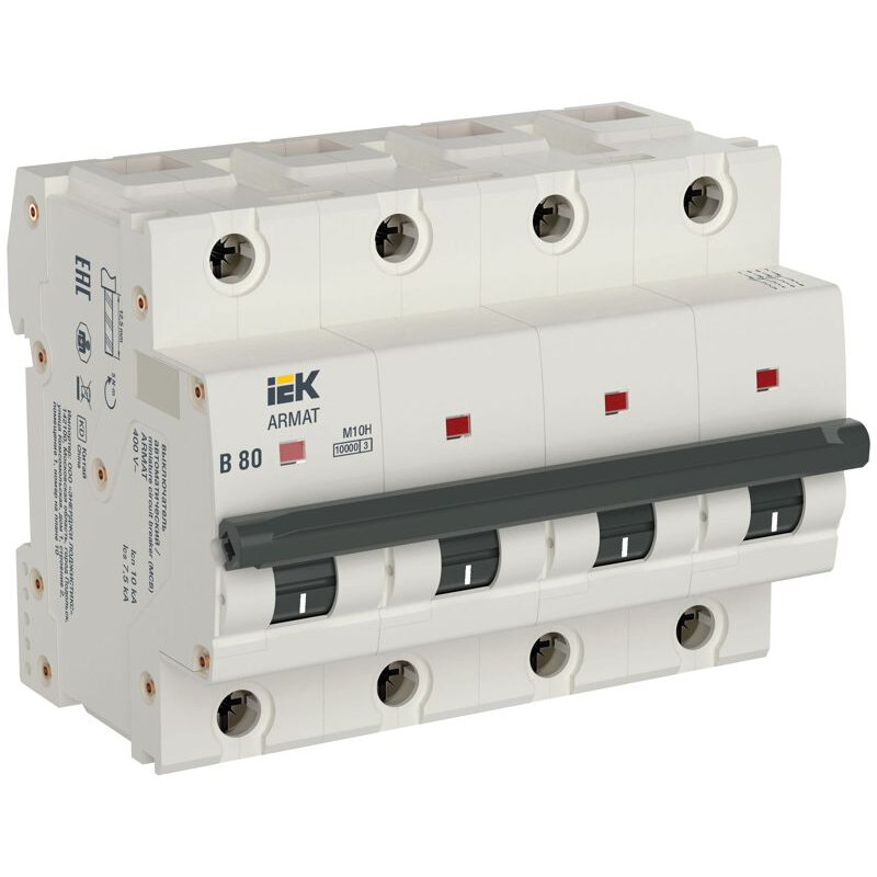 ARMAT Автоматический выключатель M10H 4P B 80A, IEK AR-M10H-4-B080 (1 шт.)