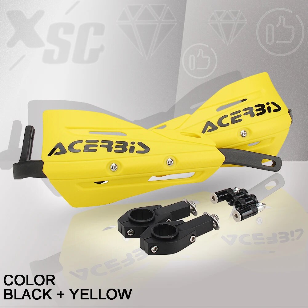 Защита рук мото эндуро Acerbis Black+Yellow