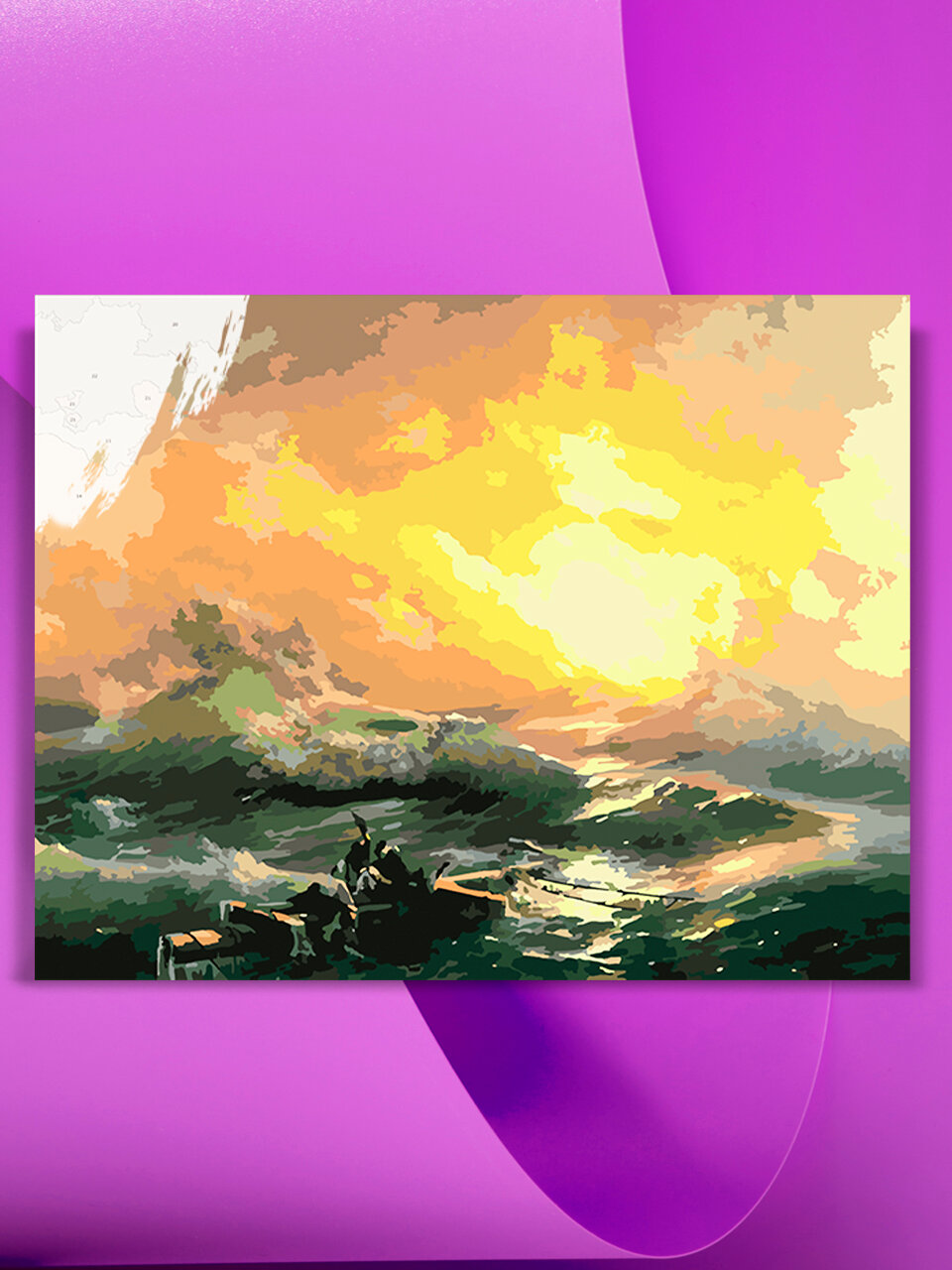 Картина по номерам на холсте Иван Айвазовский - Девятый вал, 40 х 50 см