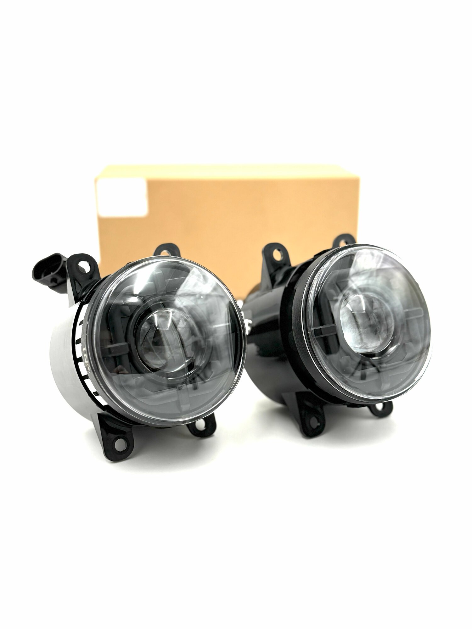 ЛЕД фары ПТФ линза 6000k для Renault Ford Lada Citroen / светодиодные противотуманки Led 2шт