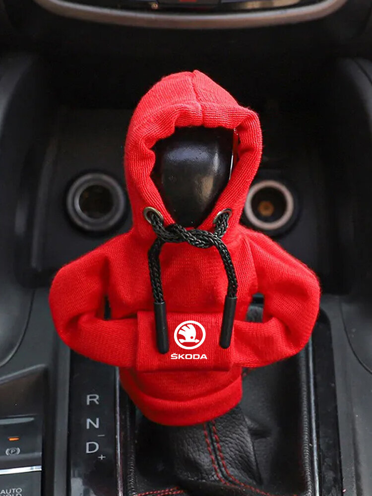 Автомобильная модная толстовка с капюшоном, чехол для ручки переключения передач, чехол для Skoda.