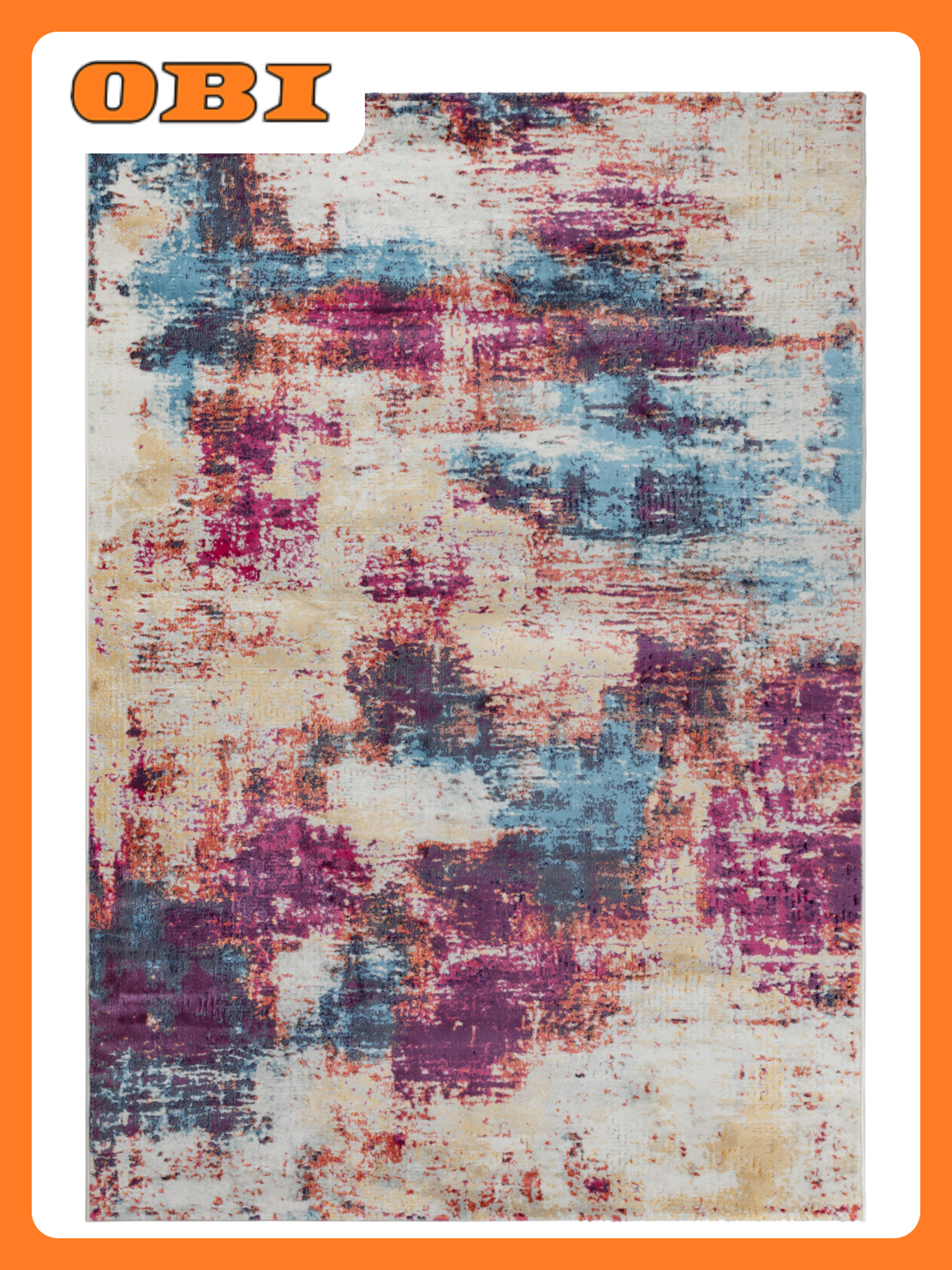 Ковер LUSON Ivory/Fushia, 1.6x2.3 м, 100% полипропилен, джутовая основа