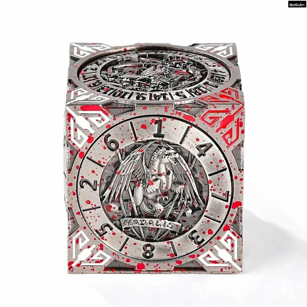 Металлические кости DND 7 в 1 (D4-D20) вращающийся кубик-спиннер для Dungeons & Dragons и НРИ