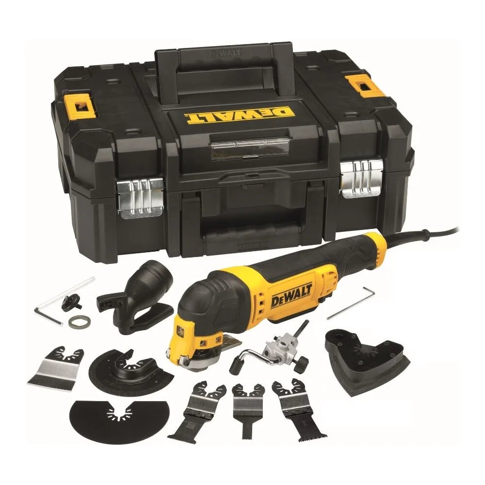 Мультитул реноватор DEWALT DWE 315 KT без применения ключа, инструмент с быстросъёмным креплением и щеточным двигателем — фото 1
