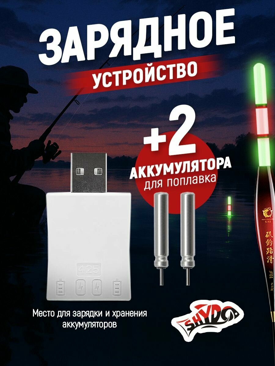 Зарядное устройство для поплавков с двумя аккумуляторами