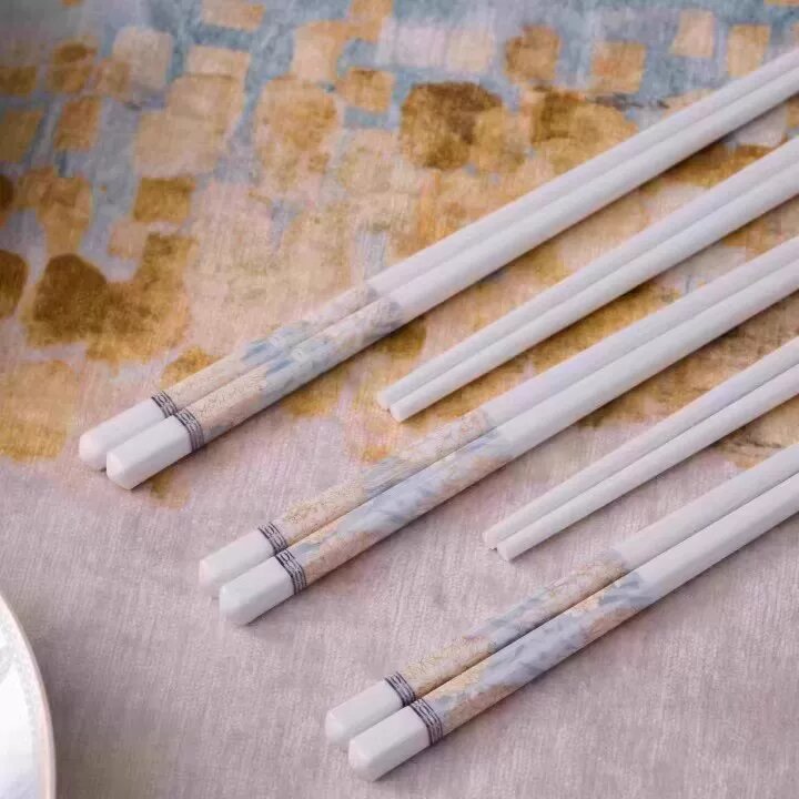 Керамические палочки для еды Цзиндэчжэнь нескользящие и легко чистящиеся для домашнего использования. 10 пар