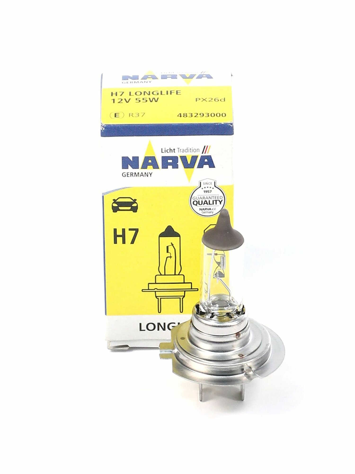 Лампа фары галогенная H7 12В 55 Вт PX26d LONG LIFE