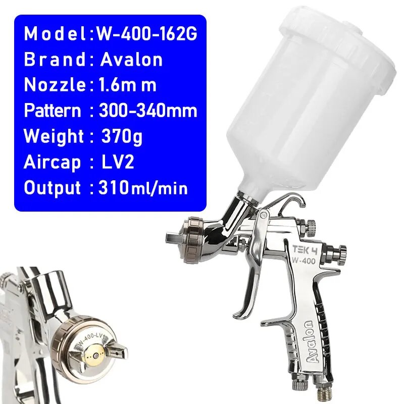 Soonrise Avalon W-400 пневматический краскопульт gravity 1.6mm nozzle