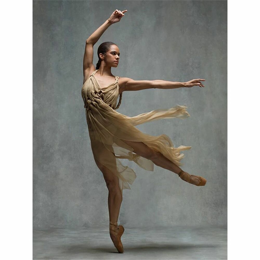 Набор для самостоятельной вышивки алмазами 5DПортрет балерины - круглая алмазная мозаика размером 40x50 см для украшения стен дома,40X50CM, белый