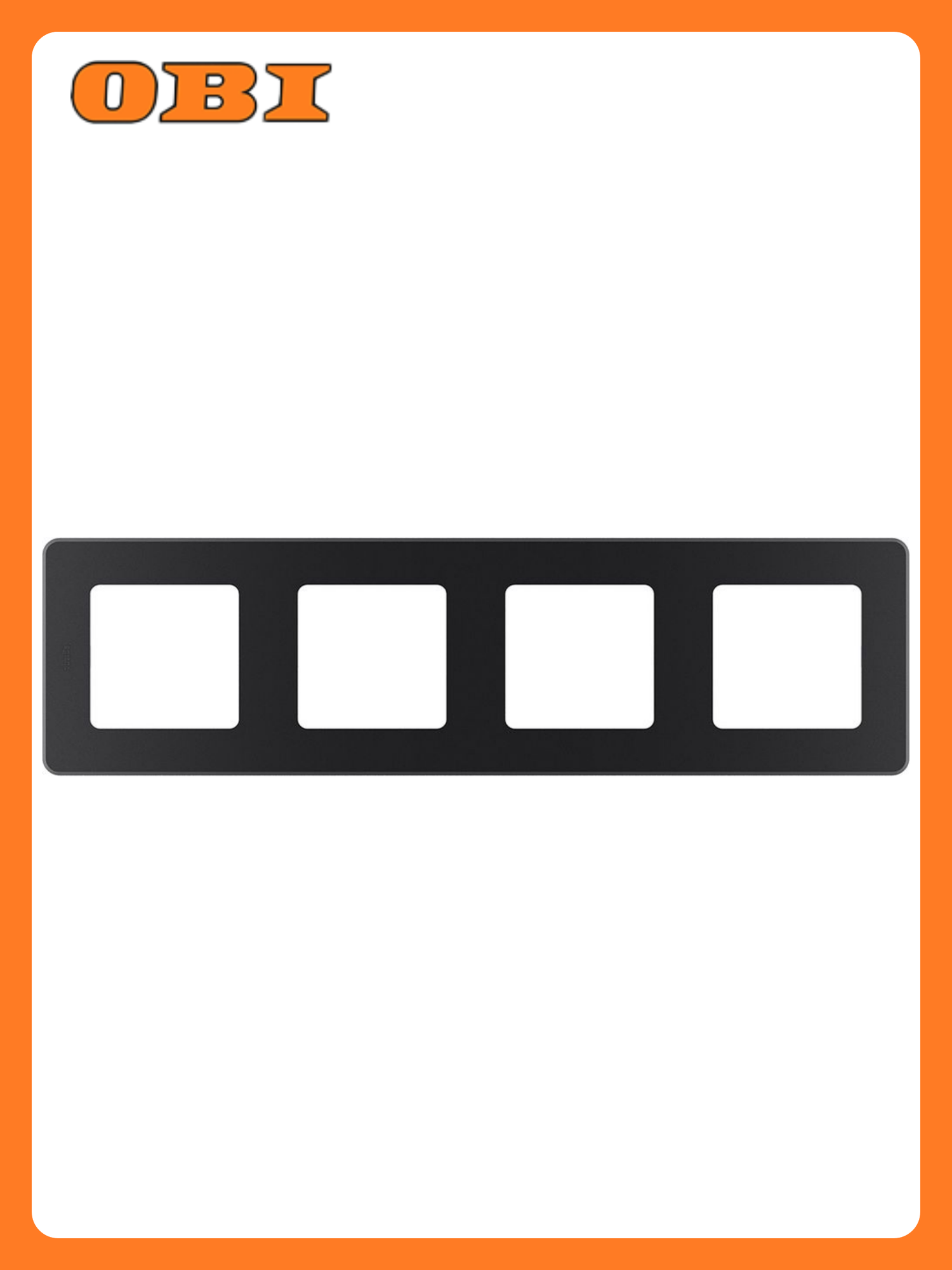 Рамка Legrand Inspiria, 4 поста, горизонтальная и вертикальная ориентация, черный