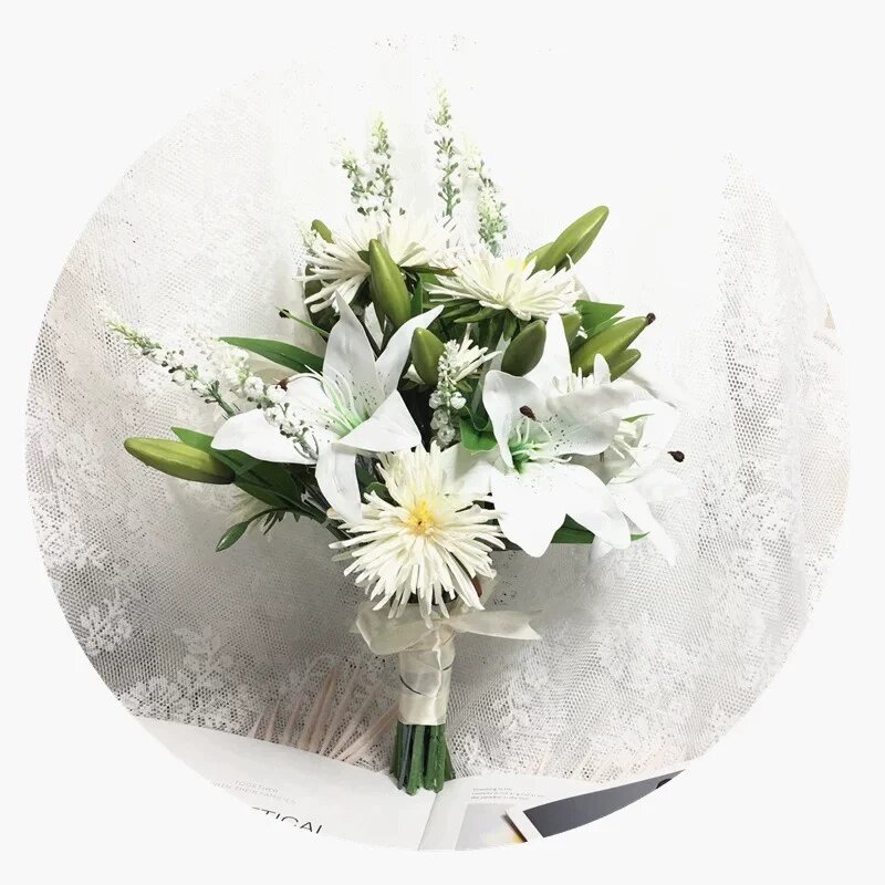 Свадебный букет для фотостудии, фотосъемки в путешествиях, искусственный букет невесты в корейском стиле, реквизит для