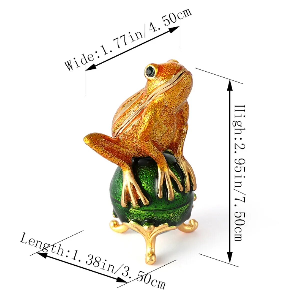 Металлическая фигурка лягушки QIFU