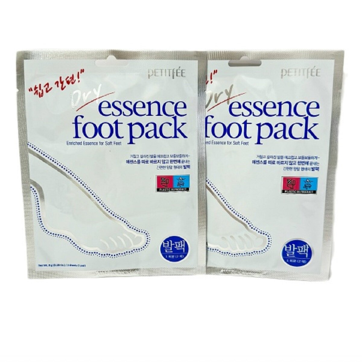 Petitfee Маска-носочки для ног (2 пары ) Dry Essence Foot Pack