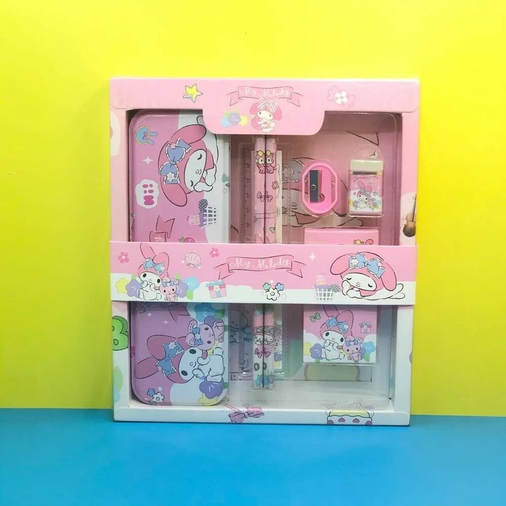 Набор канцелярских принадлежностей Sanrio Box для студентов и детей, подарок-награда, 12 предметов, оптовая продажа