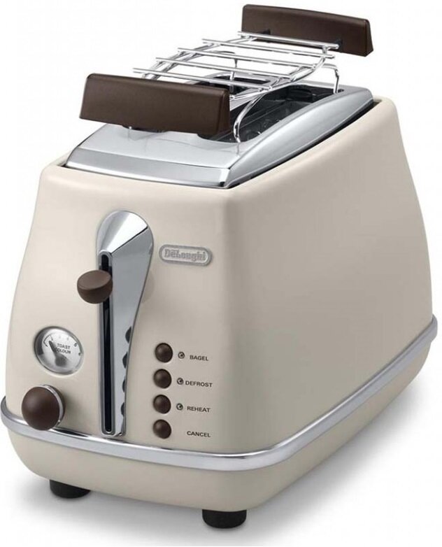 Тостер Delonghi CTOV 2103. BG, Vintage, 900 Вт, дожаривание, подогрев, размораживание