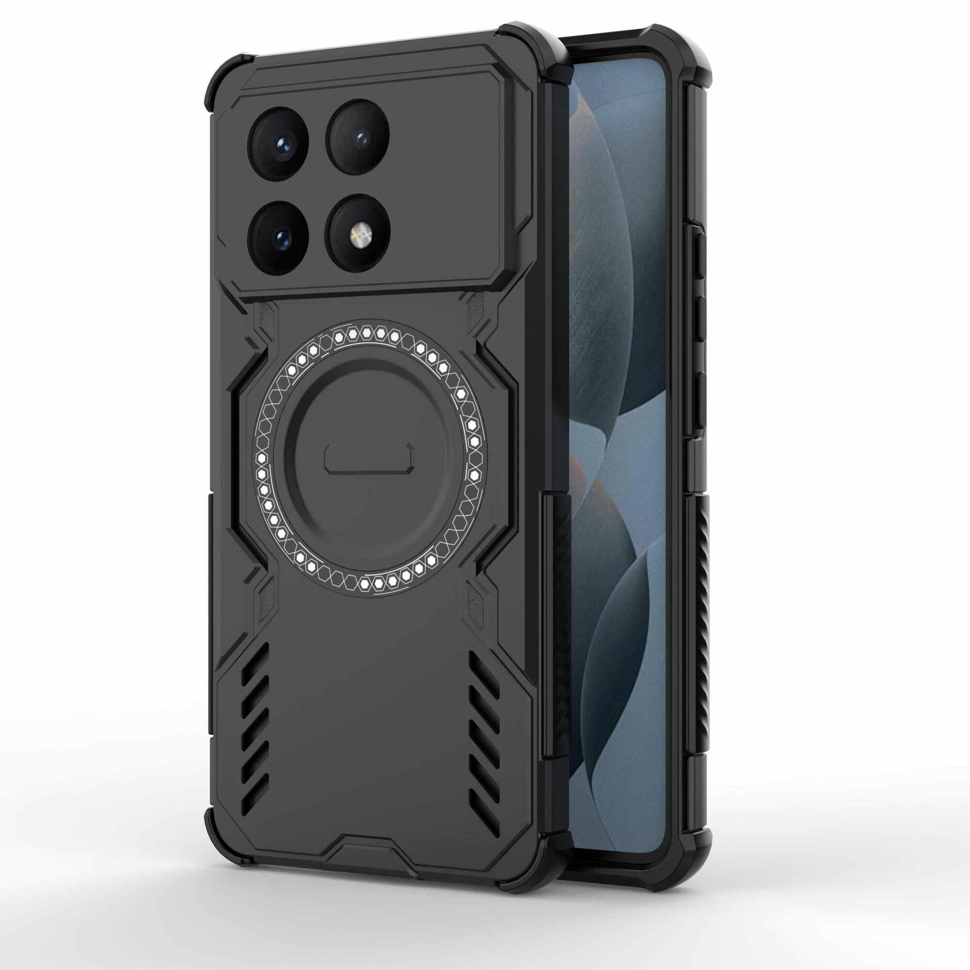 Защитный чехол Space Shell Magnetic Case для Poco X6 Pro 5G черный