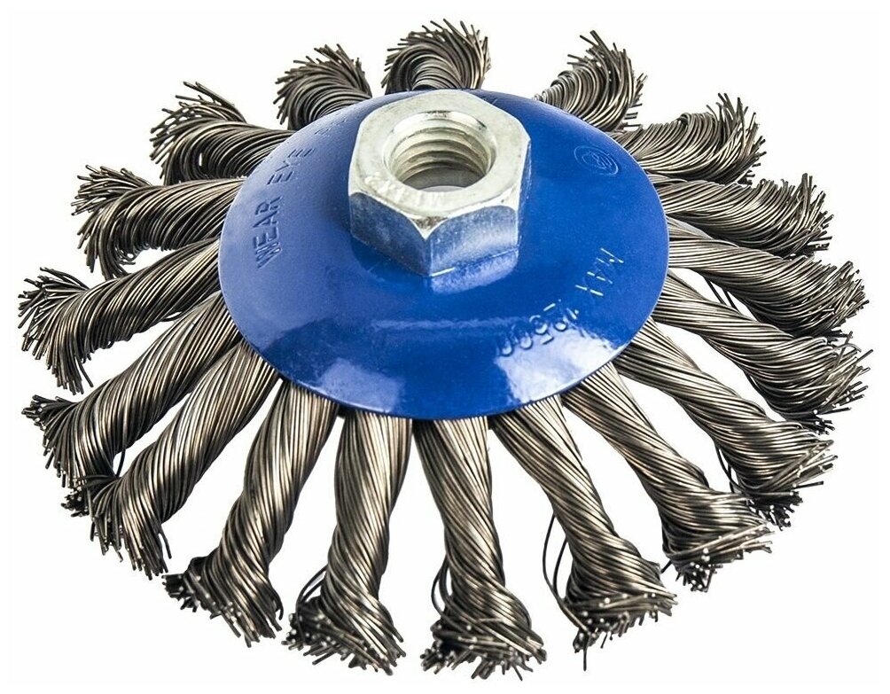 Кордщетка ПРАКТИКА радиальная с наклоном витая 125 мм М14 блистер [032-508]