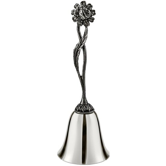 Колокольчик "Цветы России Ромашка" Кольчугинский Мельхиор никел. с черн. (малый) КМ2677КЛ06