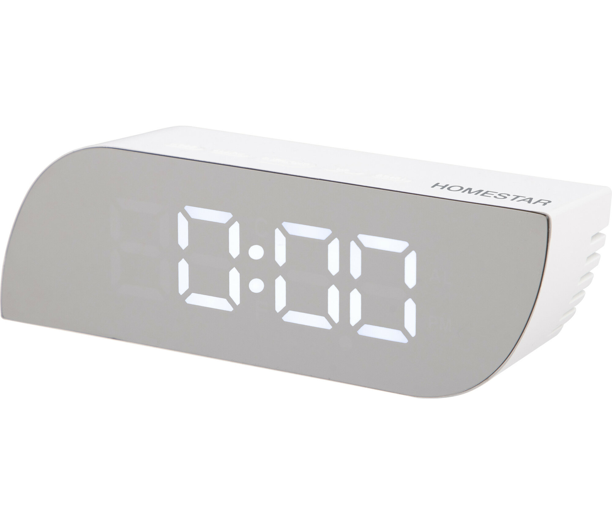 Часы электронные HOMESTAR HS-0121 с будильником и термометром белые
