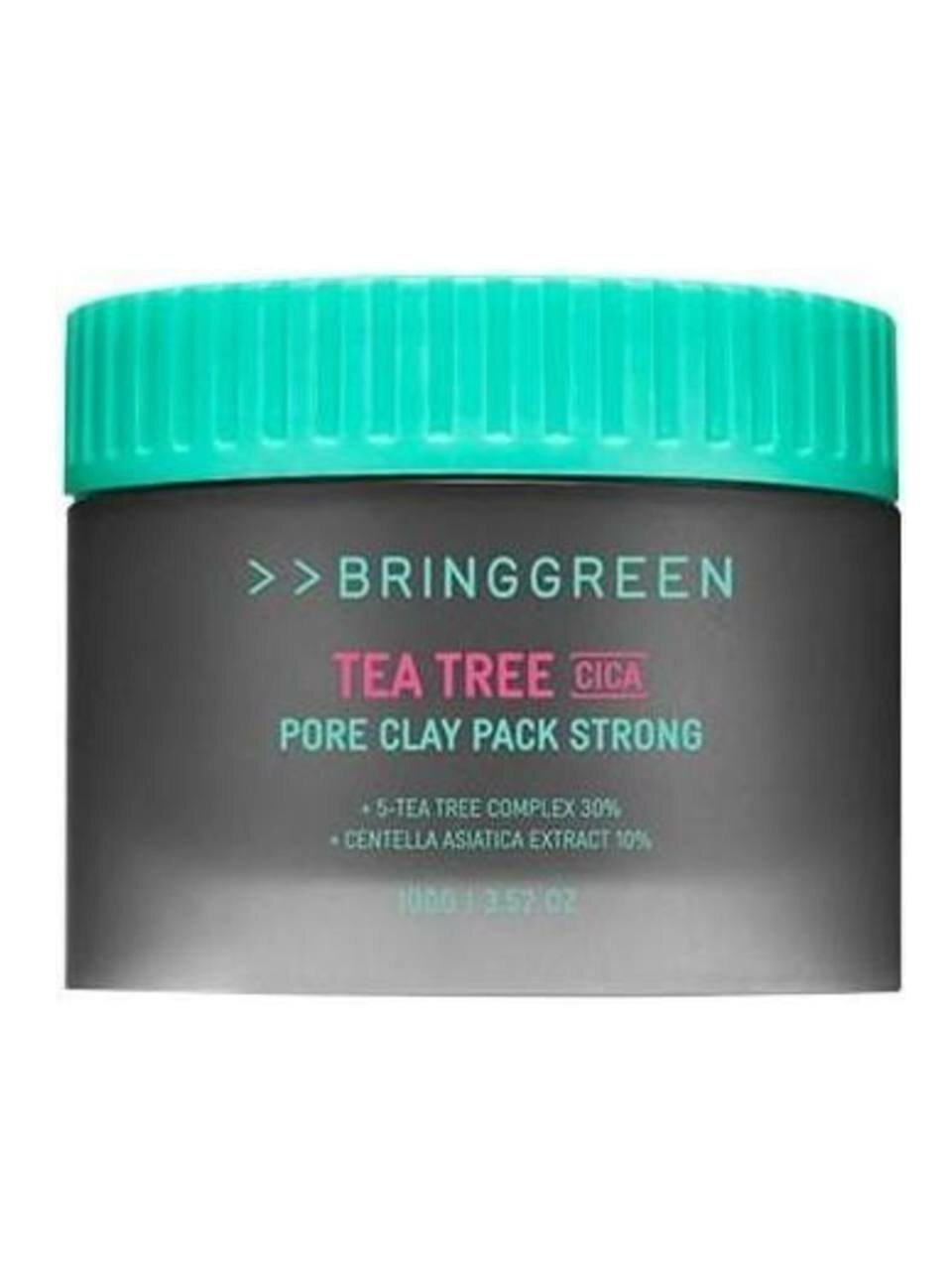 Маска для очищения пор с глиной и чайным деревом Bring Green Tea Tree Cica Pore Clay Pack Strong, 100 мл