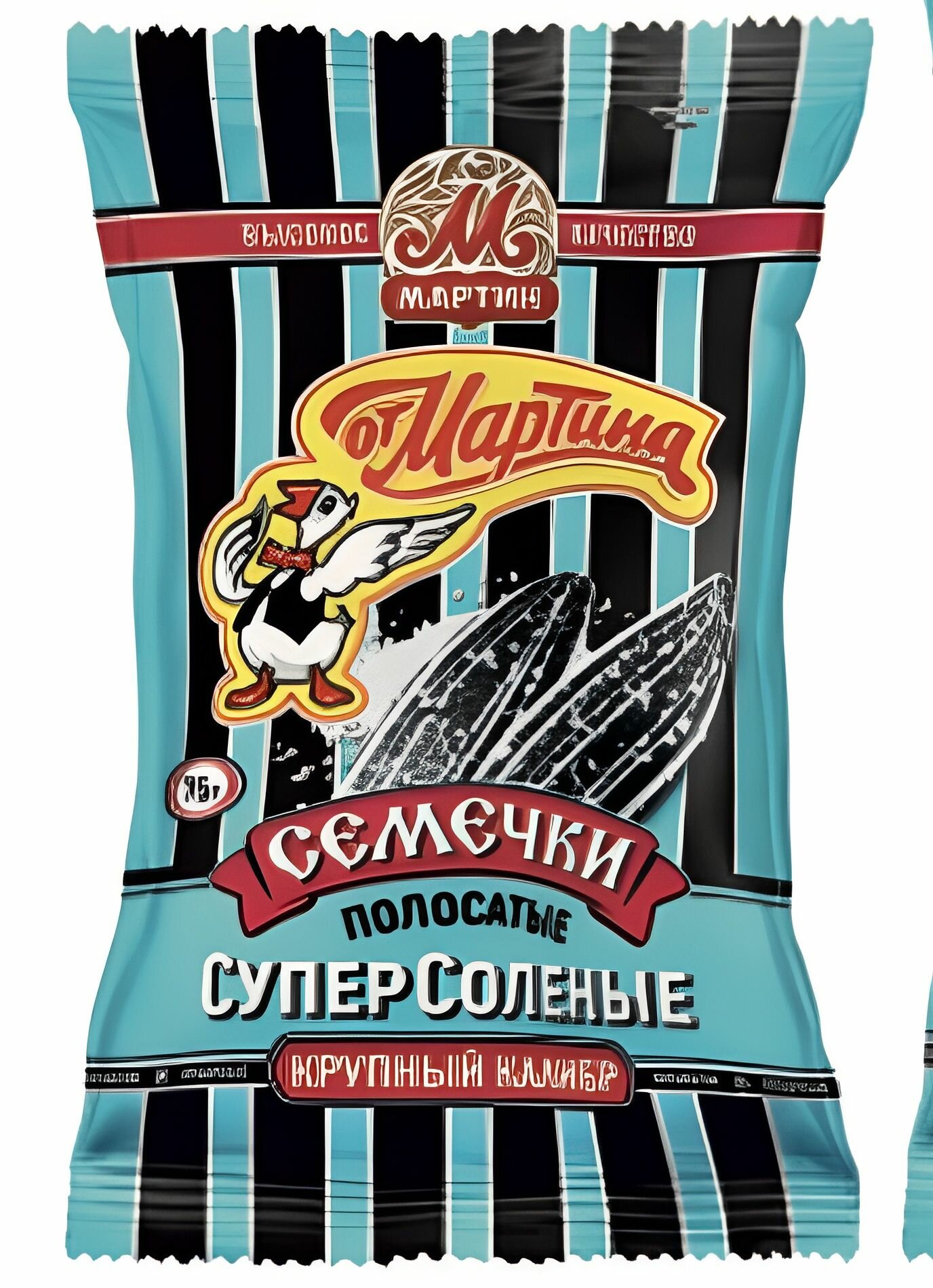 Семечки от Мартина Полосатые суперсоленые, 75г х 40шт