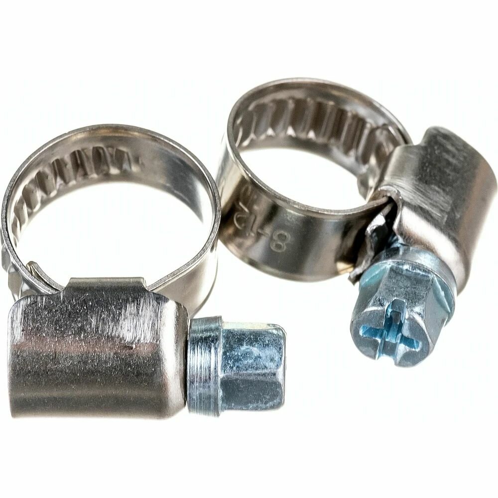 Обжимной хомут из нержавеющей стали Tech-Krep 8х12 2шт - ярлык 104041