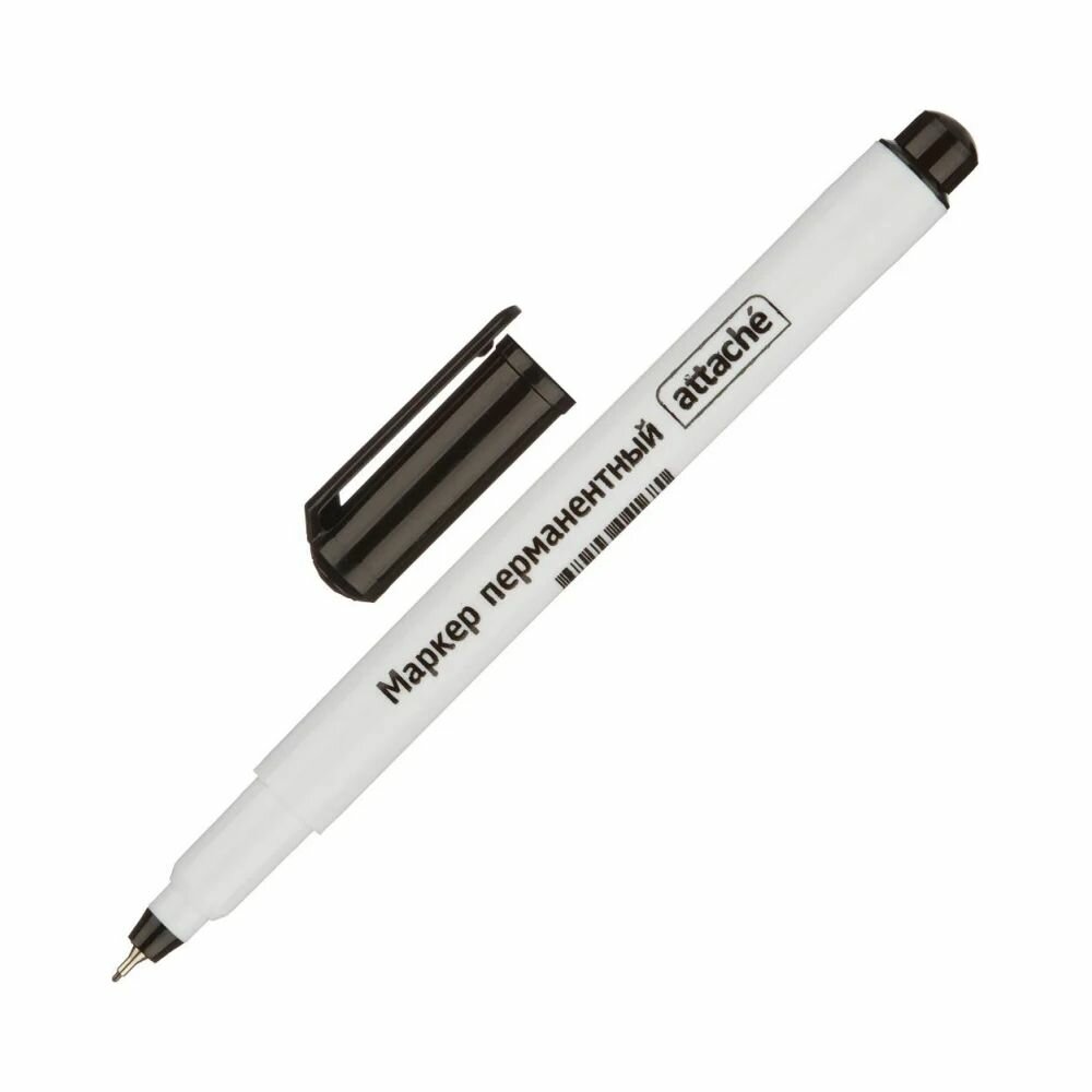 Перманентный маркер Attache чёрный 0.5 мм 954118
