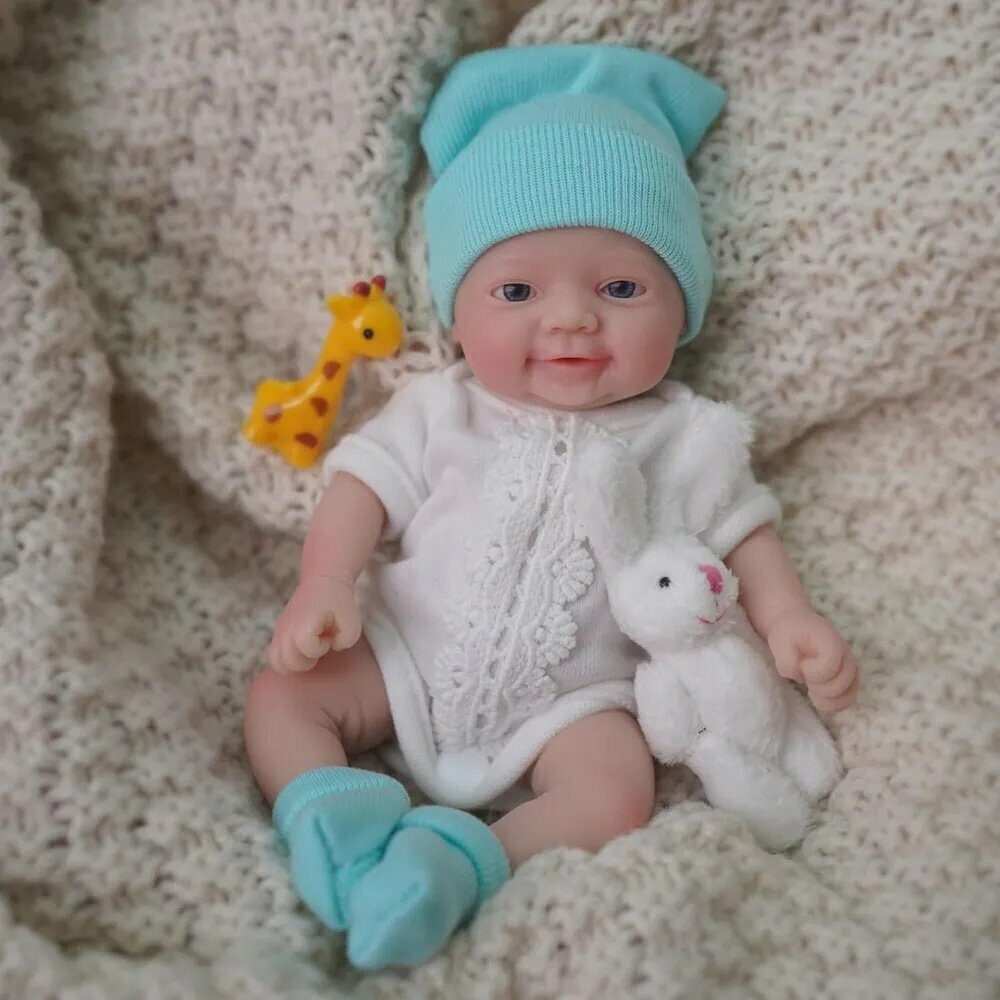 Силиконовая кукла-реборн, 7-дюймовая полноразмерная силиконовая девочка-реборн,