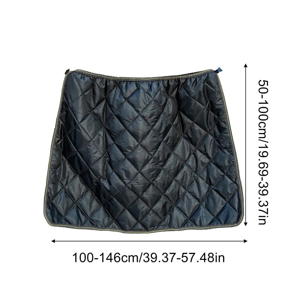 Зимний чехол для ног скутера, водонепроницаемое ветрозащитное одеяло для мотоцикла, грелка для ног скутера, фартук для езды на велосипеде Has pocket