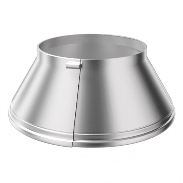 Юбка для дымохода d320х200 мм h70 мм нержавеющая сталь зеркальная 0,5 мм