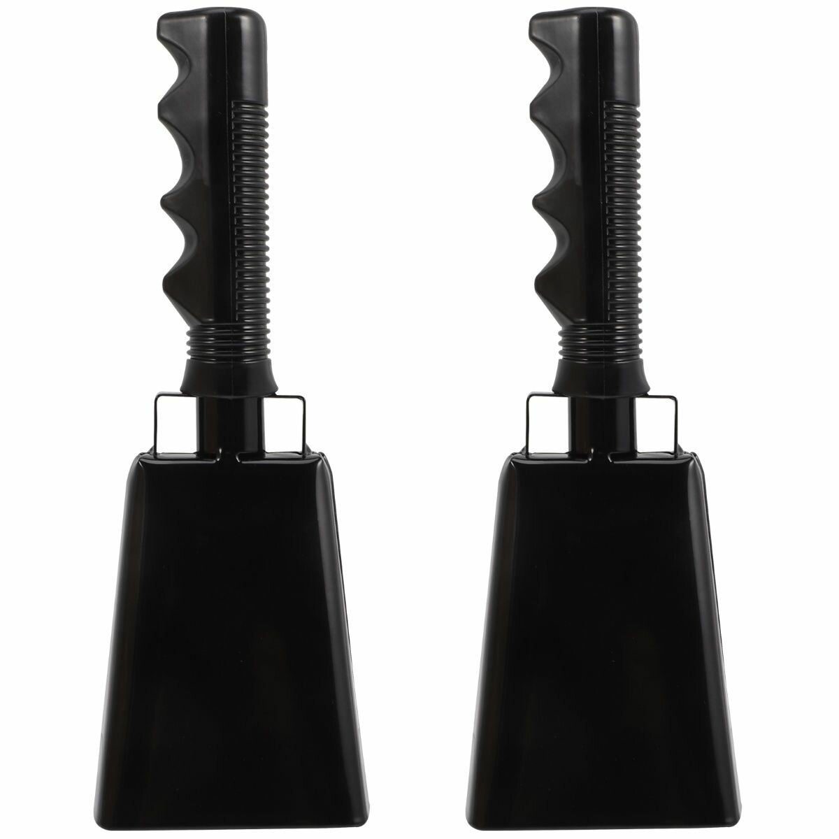 Набор из 2 металлических колокольчиков с ручками черного цвета для детей и семейных праздников