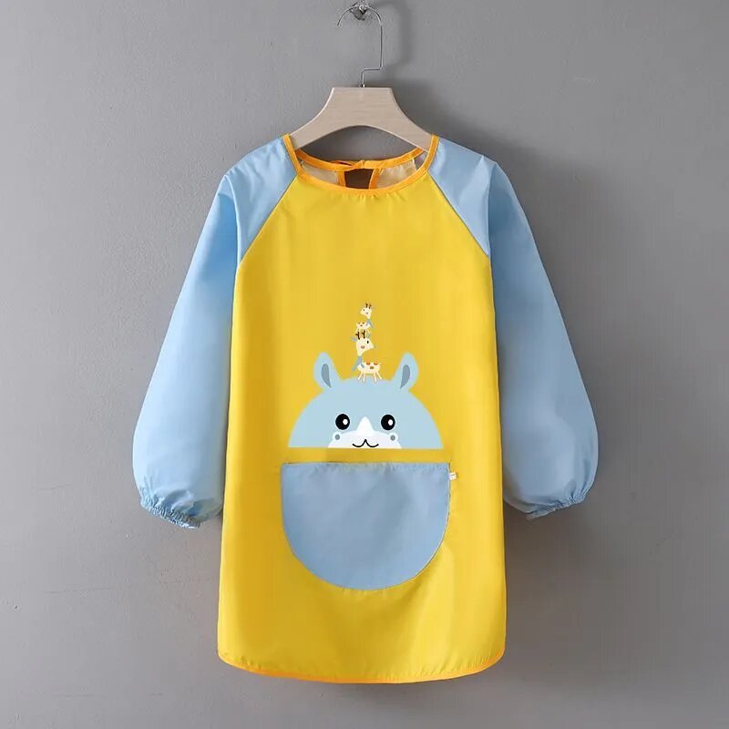 Фартук детский водонепроницаемый с длинным рукавом