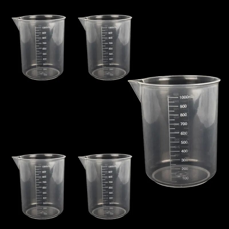 (5 шт.) Лабораторный мерный стакан для химии, учебные пособия-1000 мл