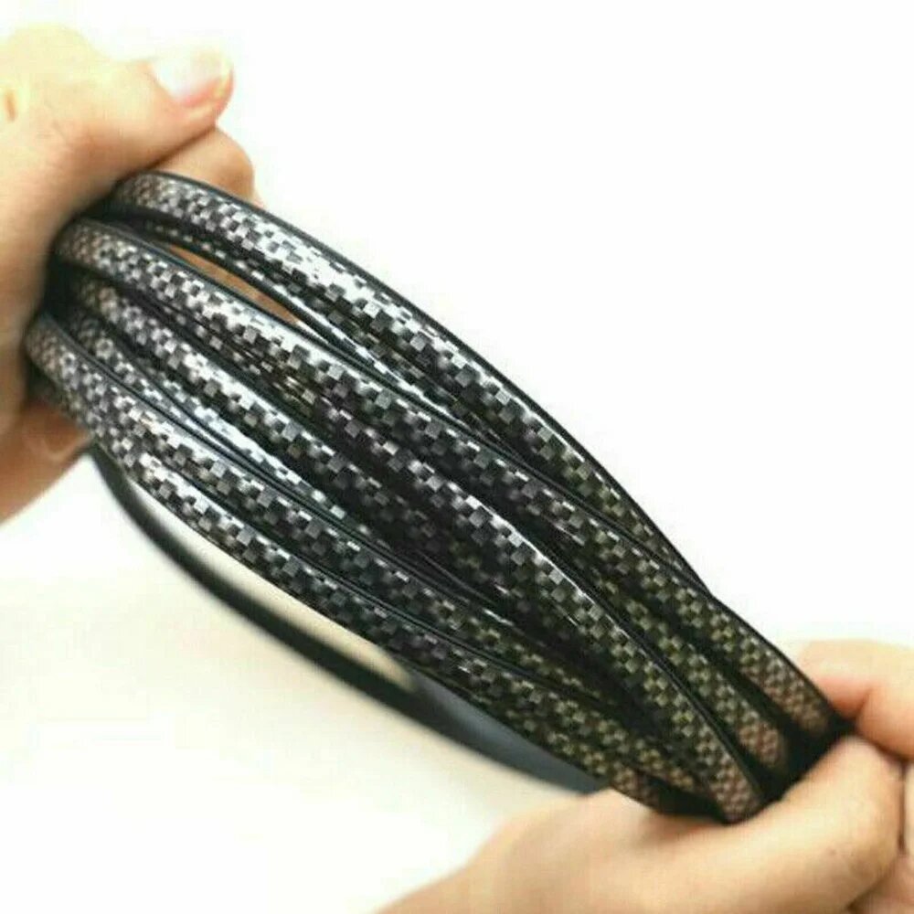 5M Car Door Edge Guards Strip U-Shape Carbon Fiber Seal Side Doors Moldings Scratch Protector Car Accessory