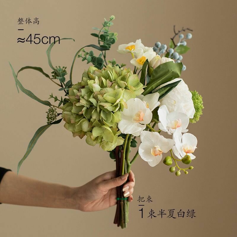 Легкие роскошные искусственные цветы, высококачественный искусственный букет, декор для гостиной и обеденного стола, искусственные цветы, декоративная композиция, фаленопсис, орхидея, цветочная арт