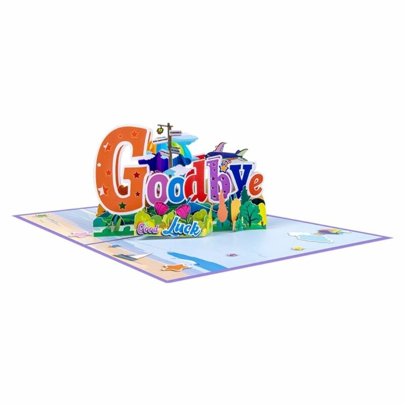 Прощай, прощай, выпускной и выход на пенсию 3D трехмерная поздравительная открытка