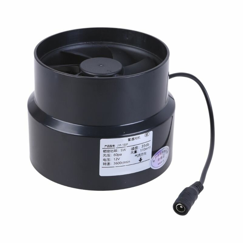Вытяжной вентилятор трубы переменного диаметра 12V с малой головкой воздухозаборника 110 100 мм