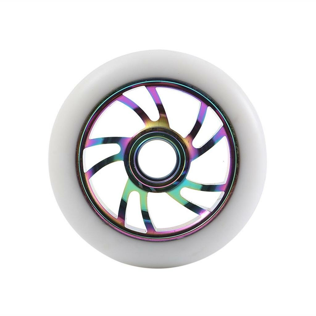 Колеса для скейта 10 см, алюминиевые ободья, полиуретановые шины