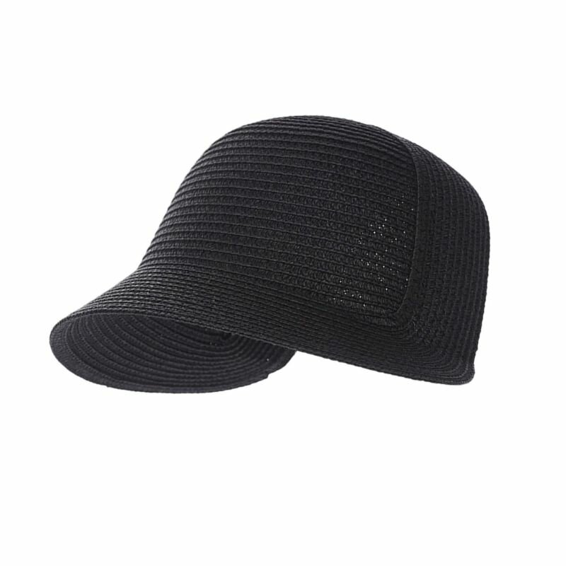 Соломенная шляпа-капот в стиле Лолиты, маленькая шляпа-цилиндр ручной работы-черный