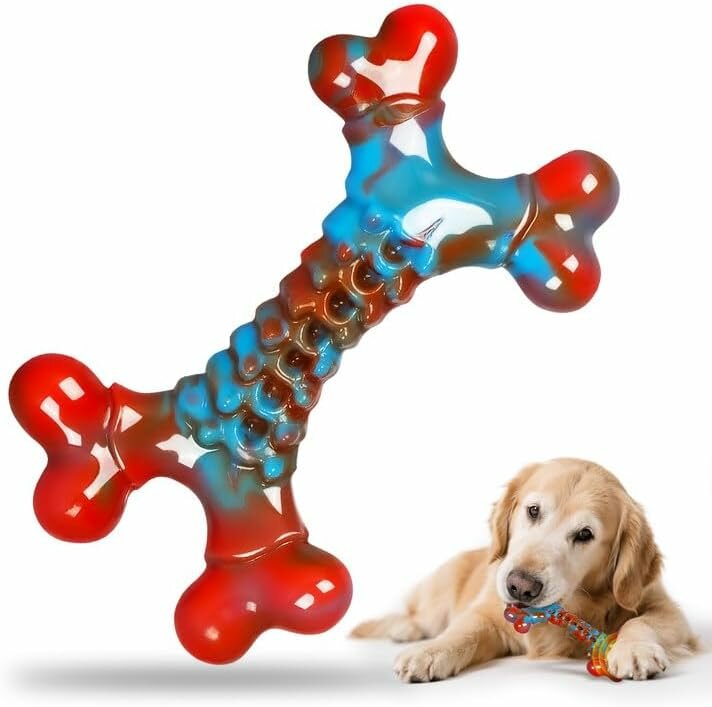 DINGXIAN Прочная игрушка для собак-разрушителей со вкусом бекона, неразрушимая нейлоновая кость для средних и крупных пород