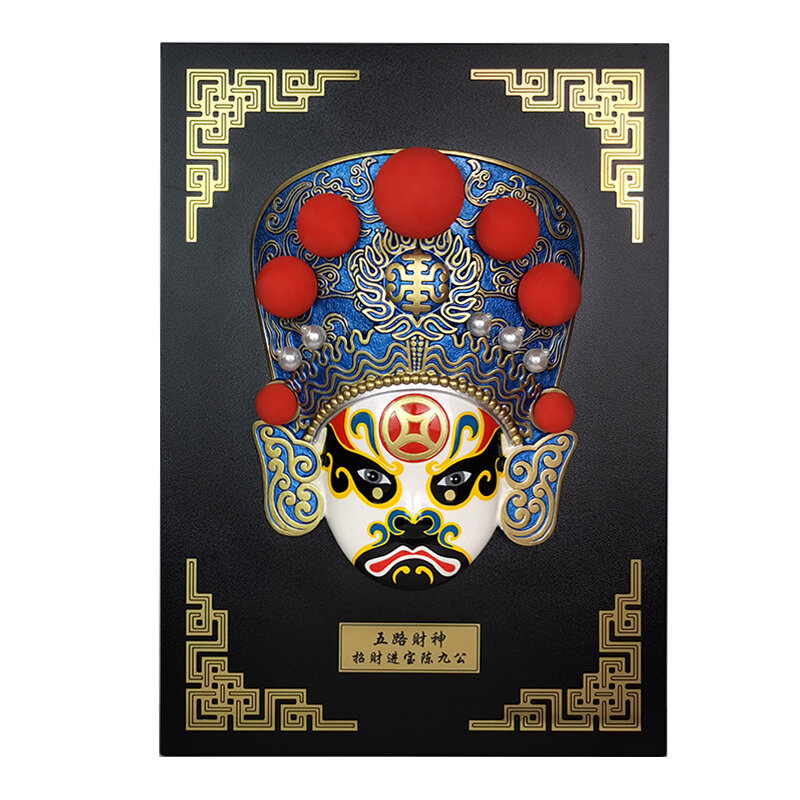 Маска для лица в китайском стиле Тонг Йе, Сычуаньская опера, пять дорог бога богатства, подвесное украшение для ресторана хот-пот, подарок культуры опера Сычуань