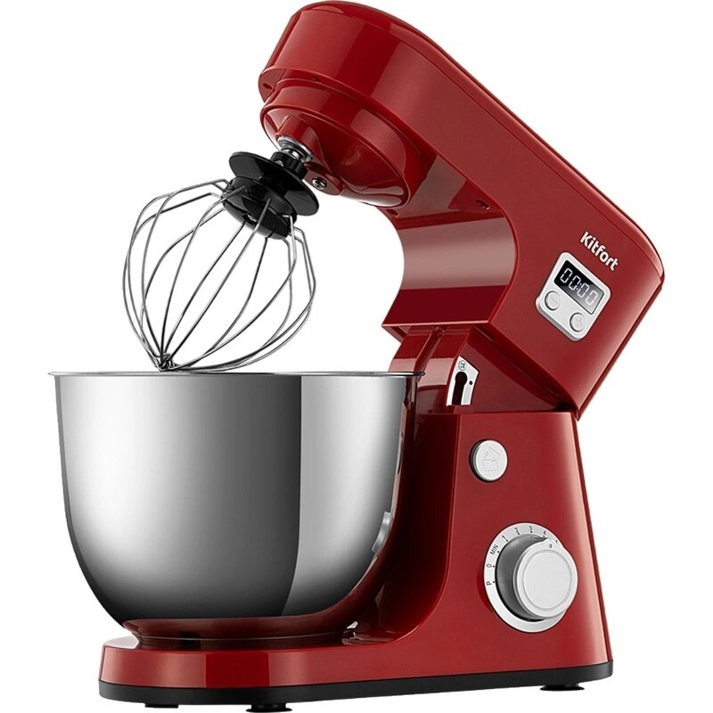Миксер KITFORT КТ-1308-5, планетарный, красный